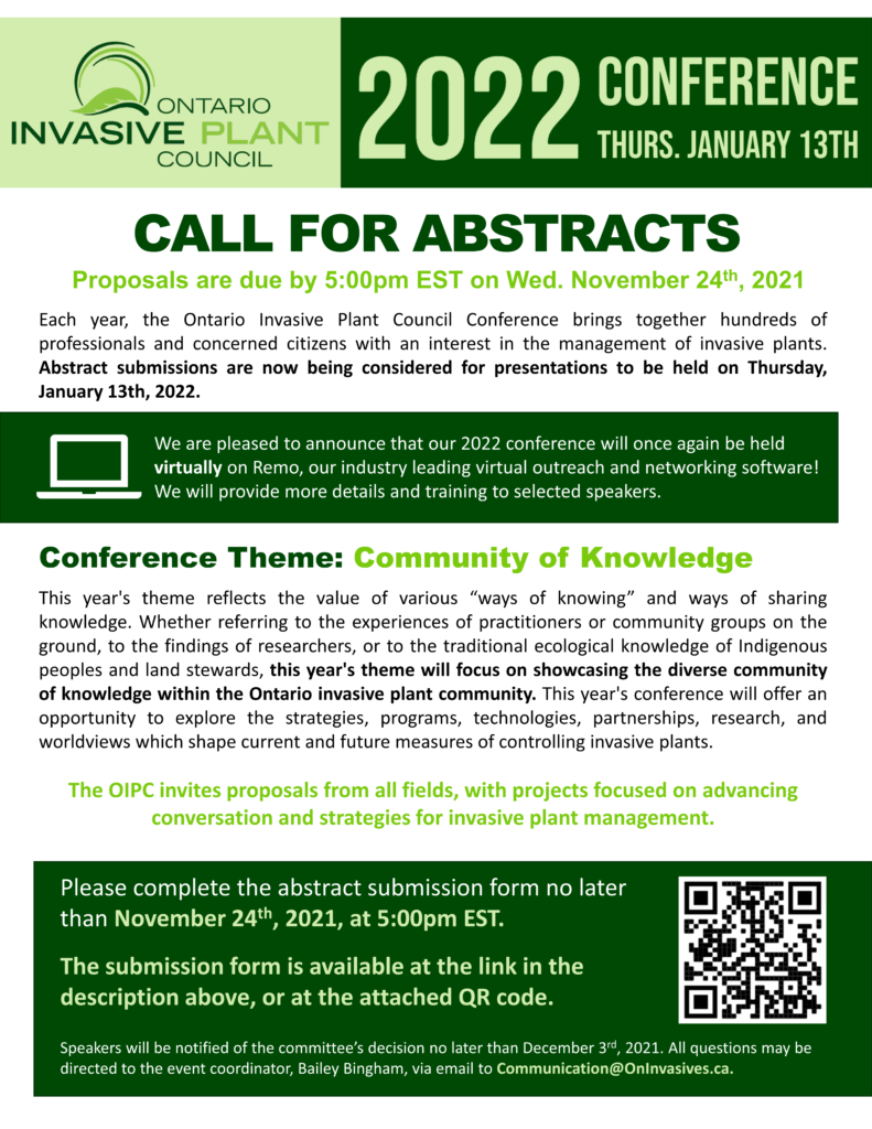 Call-for-Abstracts-Social-media - Ontario Invasive Plant Council