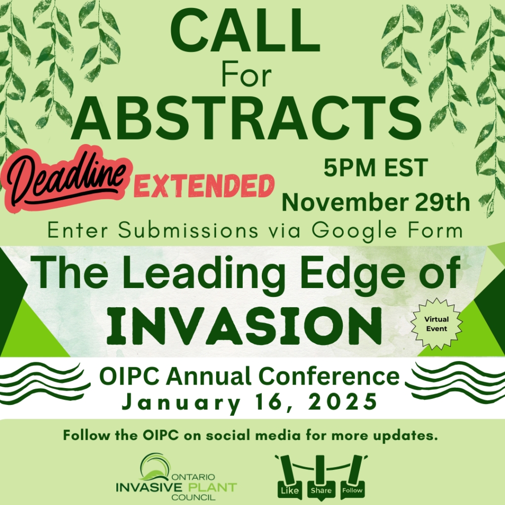 2025 OIPC Conference Call for Abstracts - Ontario Invasive Plant Council